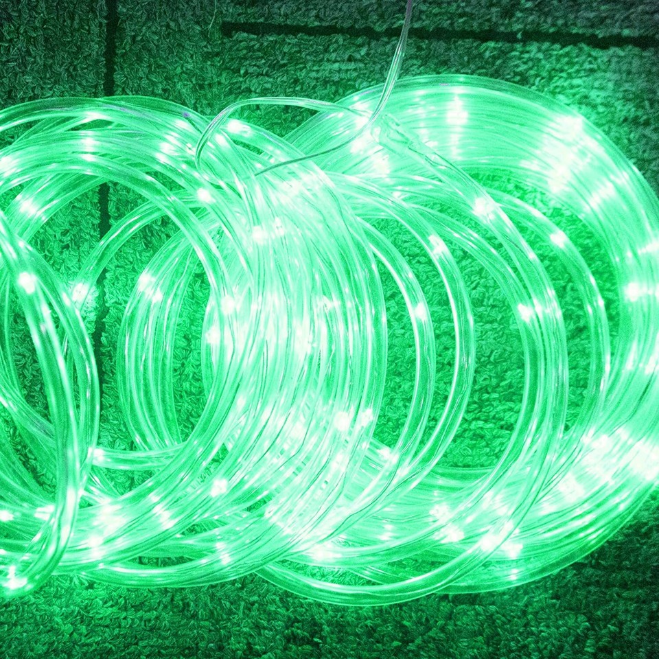 LED Solar Rope Tube String Fairy Lights Strip Waterproof Outdoor Garden ...