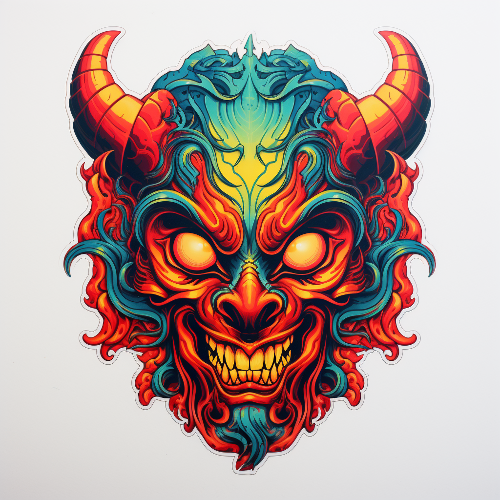 5X Autoaufkleber Teufel Sticker 9x9 cm Cartoon Devil Aufkleber Auto ...