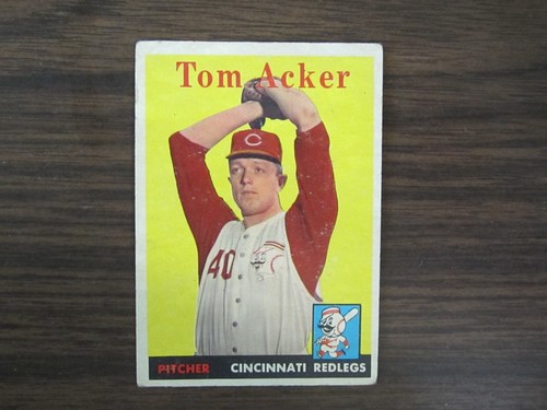 1958 Topps # 149 Tom Acker card Cincinnati Reds | eBay