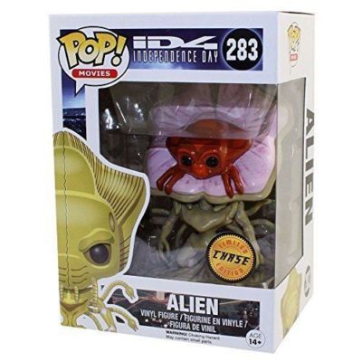 Funko Pop Vinyl Chase ID4 Alien with Sticker # 283 and Funko Perspex ...
