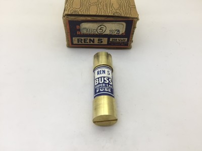 REN-5 Bussmann, 5A 250vac, Super Lag, Renewable Fuse, Slow Blow, Class ...
