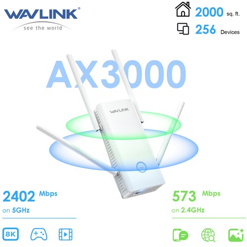 2025 New WiFi Amplifier WAVLINK AX3000 Dual Band Wi-Fi 6 Repeater/AP ...