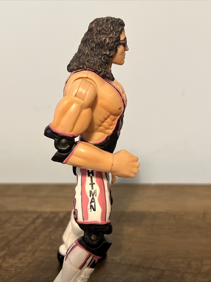 1999 WCW NWO Wrestling Action Figure - Bret HITMAN Hart - Toy Biz Ring ...