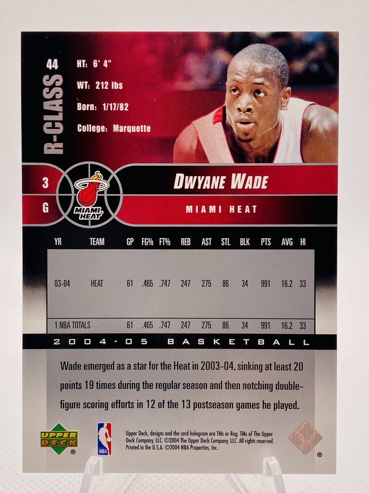 Dwayne Wade 2004-2005 Upper Deck R-Class #44 Heat | eBay