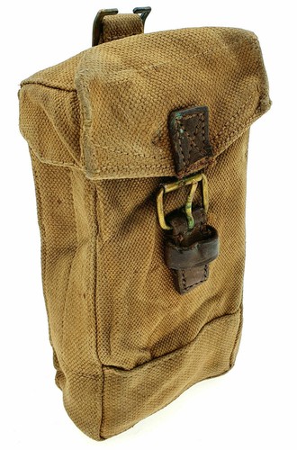 CANVAS WEBBING MILITARY AMMO MAG MAGAZINE KHAKI POUCH ITALIAN ARMY BAG ...
