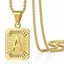 Yellow Gold Plated Stainless Steel Initial Letter A-Z Pendant Necklace ...