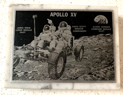 NASA Apollo XV Marble Commemorative Paperweight Irwin~Scott~Worden ...