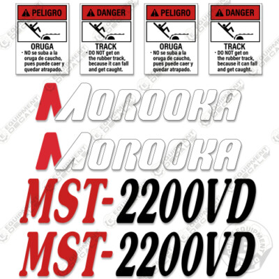 Fits Morooka MST-2200VD Decal Kit Rubber Track Carrier Decal Kit (MST ...