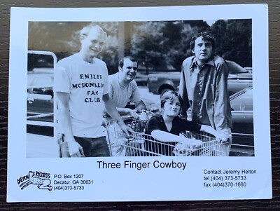 THREE FINGER COWBOY DAEMON RECORDS MUSIC GROUP B/W 5X7 GLOSSY PRESS ...