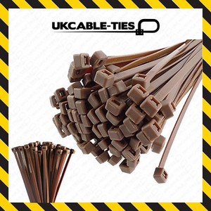Brown Cable Ties Extra Strong Heavy Duty Nylon Zip Tie Wraps | eBay