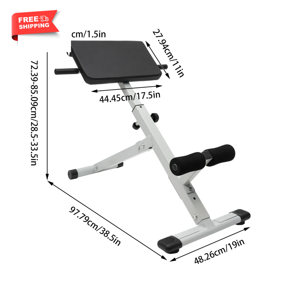 Health & Fitness Roman Chair Hyperextension Bench 5 Levels Adjustable ...
