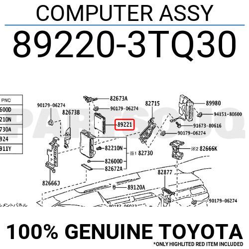 892203TQ30 Genuine Toyota COMPUTER ASSY 89220-3TQ30 | eBay
