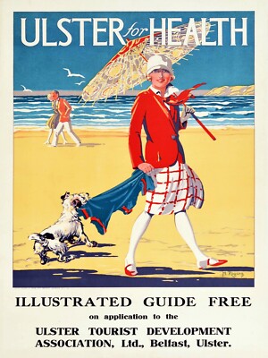 11582.Decor Poster.Room wall art design.Ulster Landing Beach for Health ...