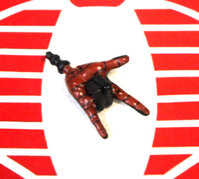 Marvel Legends Body Part Spider-Man Black Suite Red Palm Left Web Hand ...