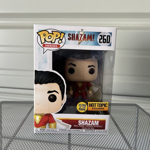 FUNKO POP! HEROES SHAZAM #260 GLOW IN THE DARK HOT TOPIC EXCLUSIVE | eBay