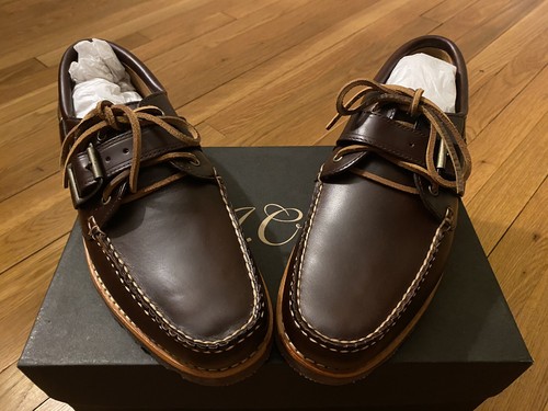 BRAND NEW! J. Crew Brown Leather Loafer Lug Sole Strap Sz 12 Polo ...