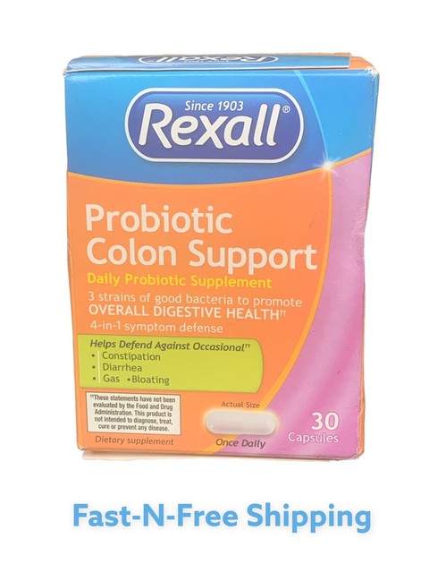 Rexall Probiotic Colon Support Capsules 30 Ct. for sale online | eBay