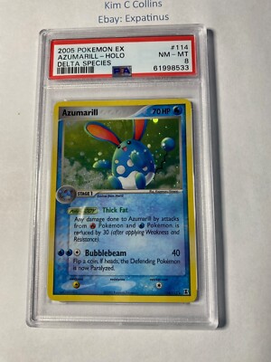 Ex Delta Species Azumarill 114/113 2005 Holo Pokemon PSA 8 NM-MINT | eBay