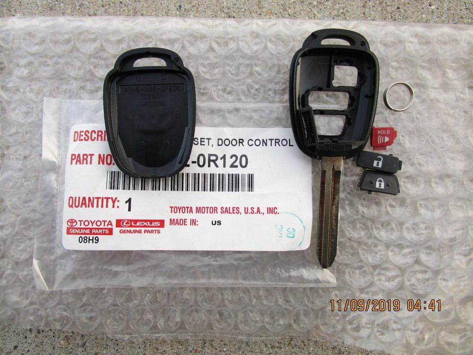 13 - 15 TOYOTA RAV4 LE XLE REMOTE TRANSMITTER SHELL HOUSING KIT UNCUT ...
