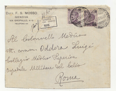 II993-MICHETTI-50 Cent Su 55 Cent 2 Values Racc. Ladies Genova A Rome ...