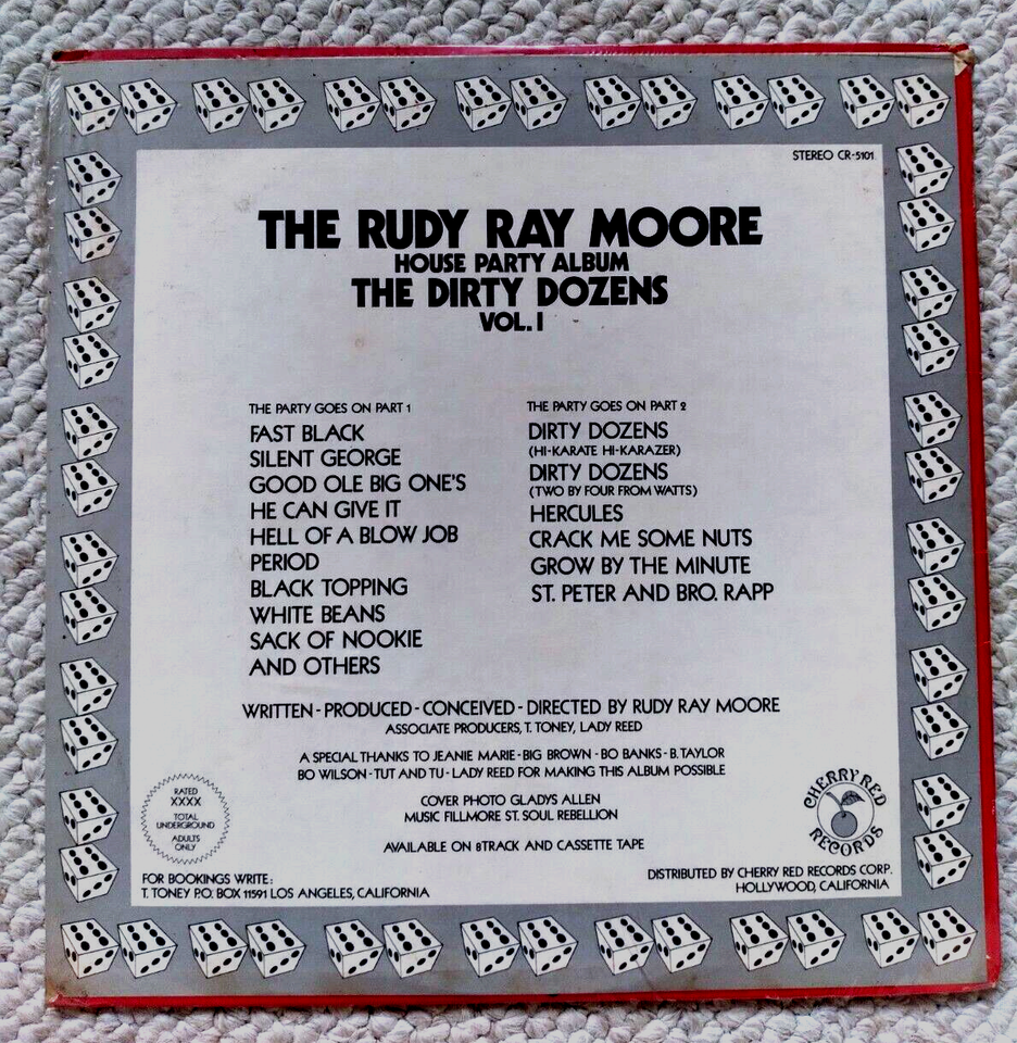 New & Sealed The Rudy Ray Moore House Party Album The Dirty Dozens Lp ...