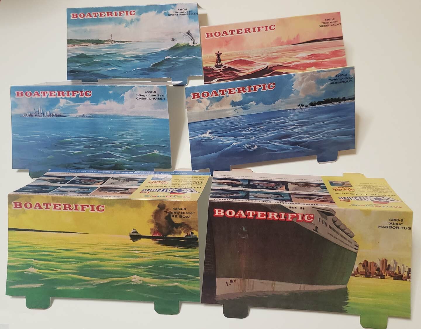 Boaterific Motorific Boats Set of 6 Insert Cards 1967 Ideal Type Read ...