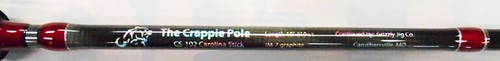 GRIZZLY JIGS THE CRAPPIE POLE, CRAPPIE STICK ROD 11' SET OF 3 RODS CPCS ...
