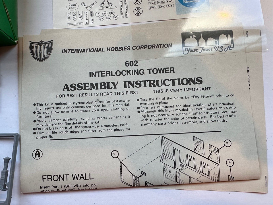 HO Scale Interlocking Tower Model RR Kit By International Hobby Corp ...