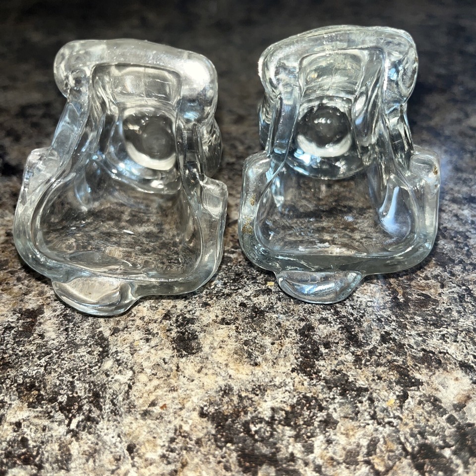 Federal Glass MOPEY DOG #2565 Set Of Two Pooch Candy Container ~ Clear ...
