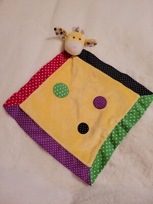 Baby Ganz Security Blankie Lookie-Loos Yellow Giraffe Dot Mini Blanket ...