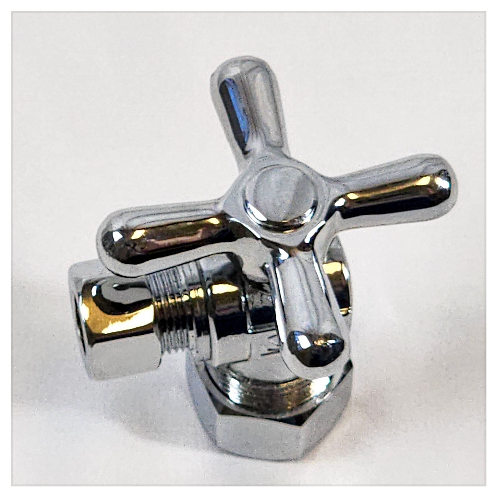 1/2"x 3/8" Angle Stop 1/4 Trun w Cross Handles | eBay