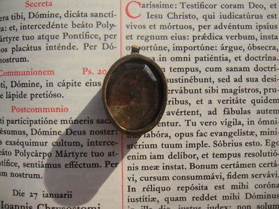 Christian reliquary 1600s 1st class relic St. Vincent of Saragossa | eBay