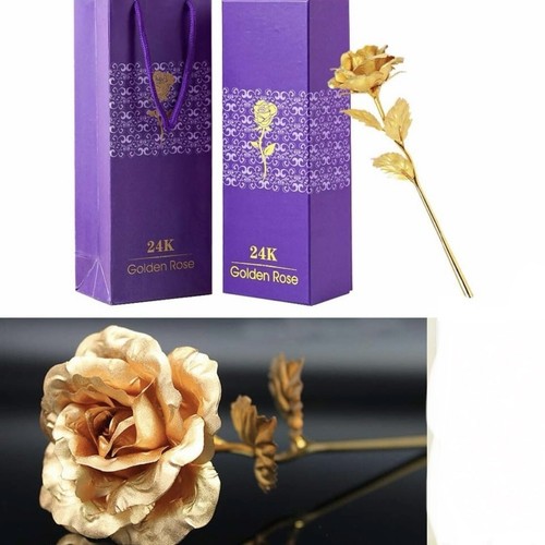 24K Forever Rose Golden Rose, Gold Dipped Rose 24K Rose Flower with ...