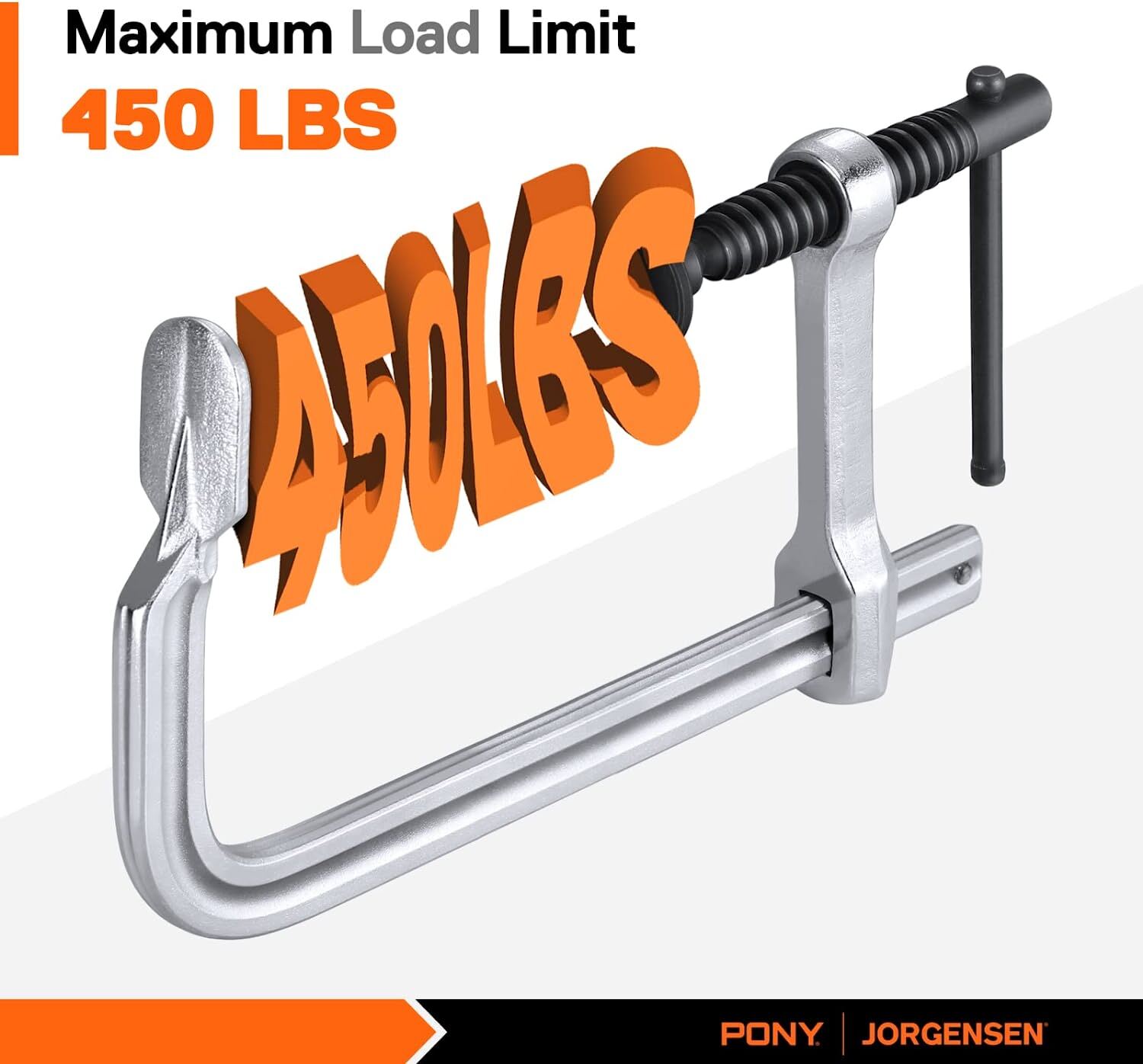 Jorgensen 6"/12" Bar Clamps Sets 2-Pack Drop Forged Alloy Steel for ...