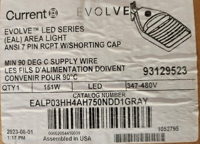 Open Box. Current EVOLVE Area LED LIGHT W/ Shorting Cap 151W | eBay