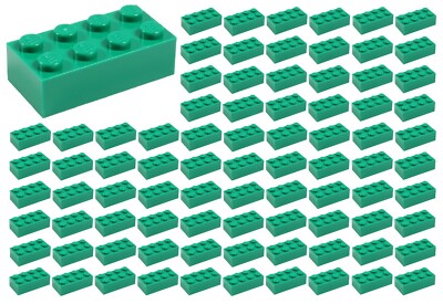 ☀️100 NEW LEGO 2x4 GREEN Bricks (ID 3001) BULK Parts GRASS | eBay
