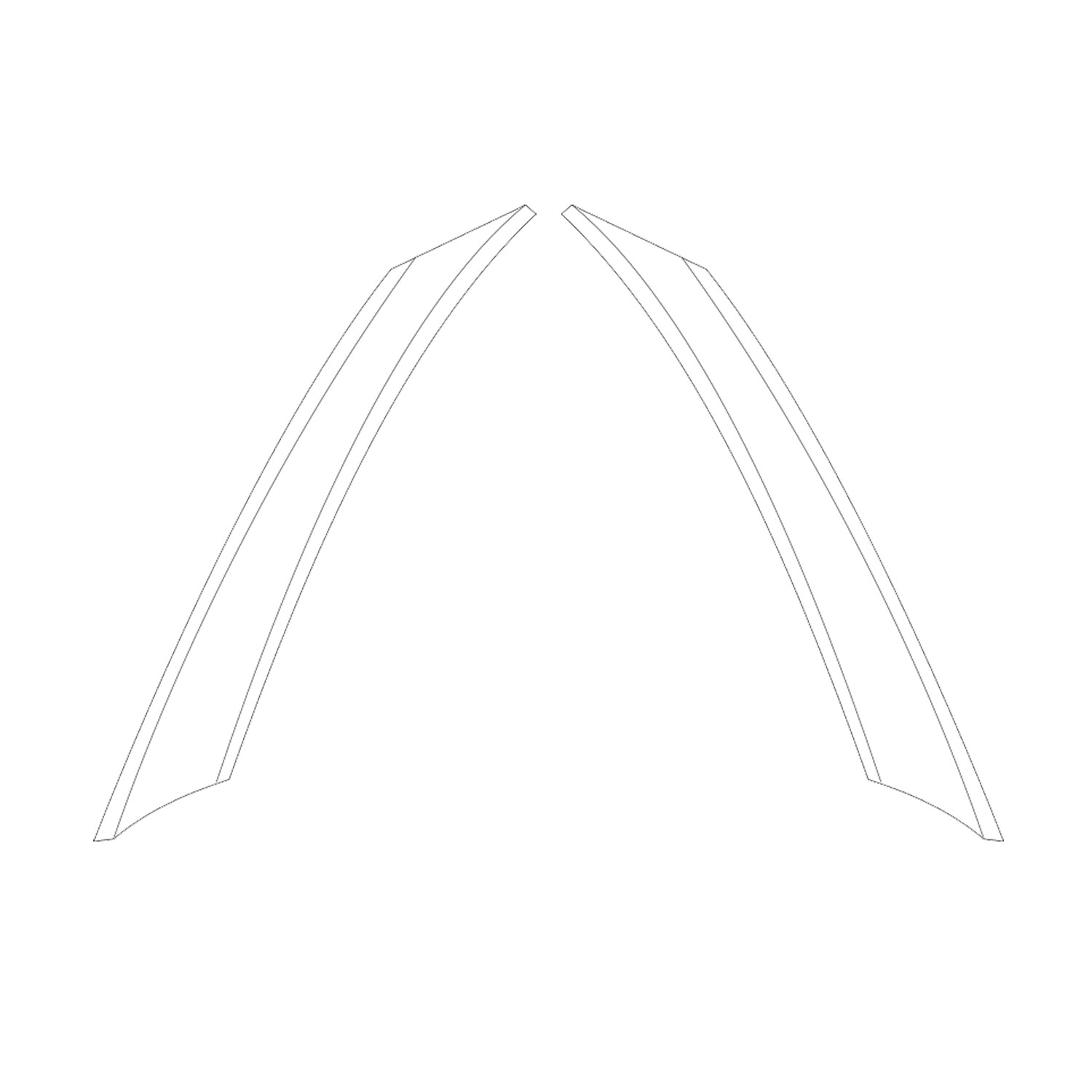 Genuine OEM Set of Rear Left & Right Door Appliques for Nissan Sentra ...