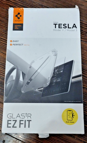 Spigen Tesla Model Y 3 Tempered Glass Screen Protector Glas.tR EZ FIT ...