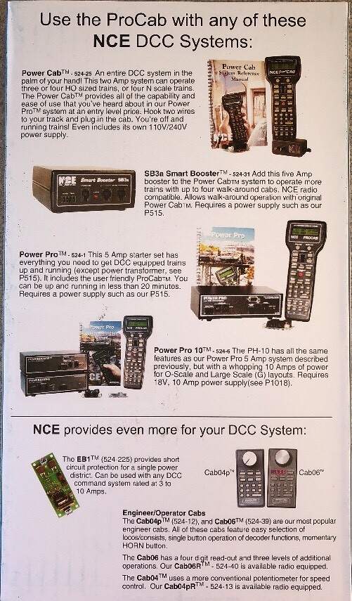 NCE 10 Deluxe ProCab Throttle backlit LCD Screen PRO CAB 524-10 | $5 ...