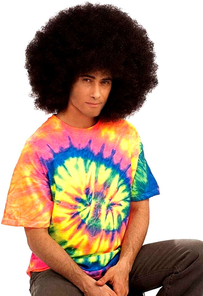 Super Afro Wig Black Deluxe BIG Jumbo oversize 70s disco party hair ...