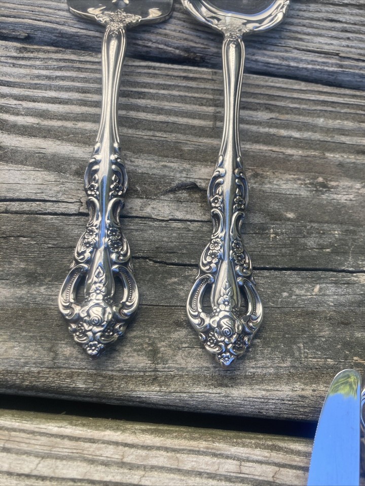 Oneida MICHELANGELO Stainless Heirloom CUBE Glossy Silverware Flatware ...