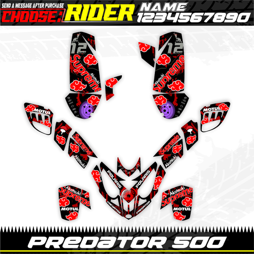 compatible Graphics Polaris Predator 500 Decals New Sticker atv model ...