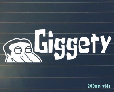 Funny Car Sticker Quagmire peeking peeping White Vinyl Decal window ...