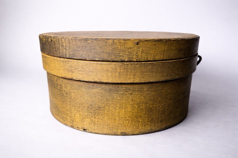 Early Bail Handle Pantry Box in Mustard Paint | eBay