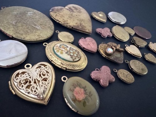 Vintage Mixed Metals Lockets Charms Pendants Mix 20 | eBay