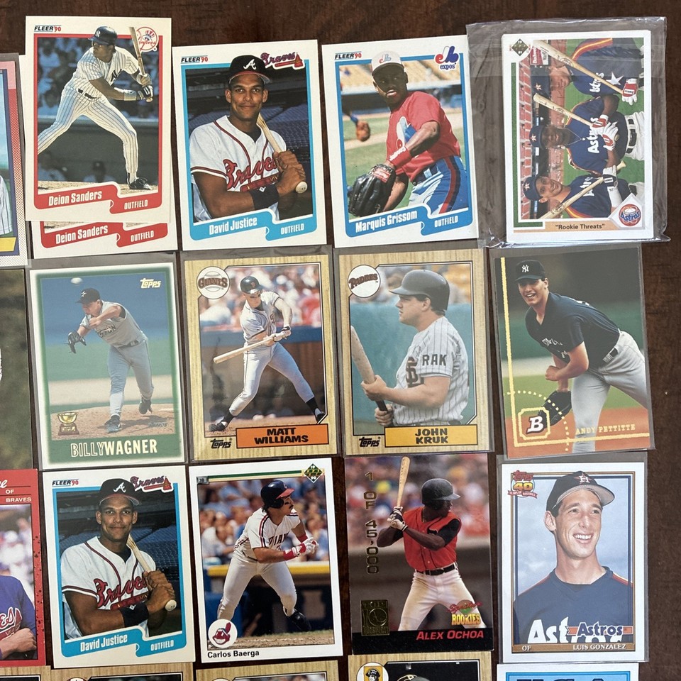 Junk Wax Rookie Baseball Card Lot (~400) Thomas Deion McGwire Bagwell ...