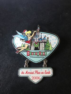 Disney Pin DLR Tinker Bell Merriest Place on Earth Dangle 2006 LE 1000 ...
