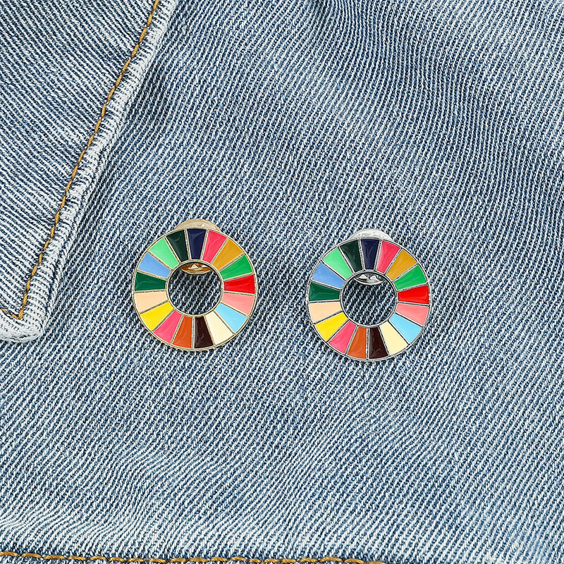 Sustainable Development Goals Brooch United Nations SDGs Pin Badge ...
