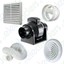Manrose MF100T In-Line Extractor Fan with Timer 100mm/4" Grille / Duct ...