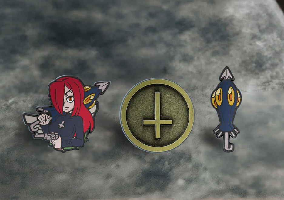Skullgirls Parasoul Pin Set x3 Krieg Limited Edition Numbered Emblem ...